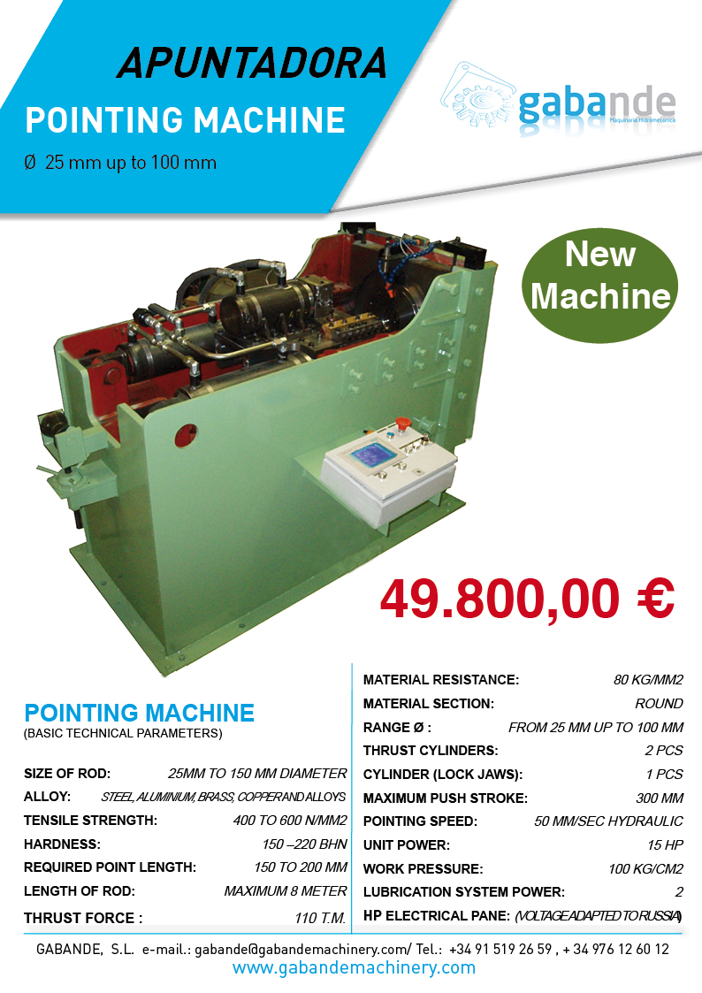 Productos - Maquina en Oferta - Apuntadora 100 Toneladas- Gabande ...